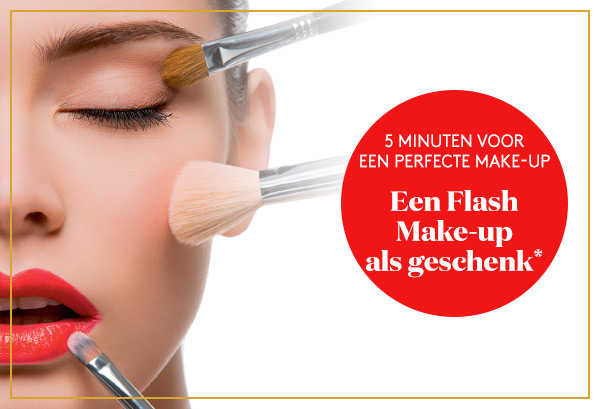 5 minuten voor een perfecte make-up. Een Flash Make-up als geschenk